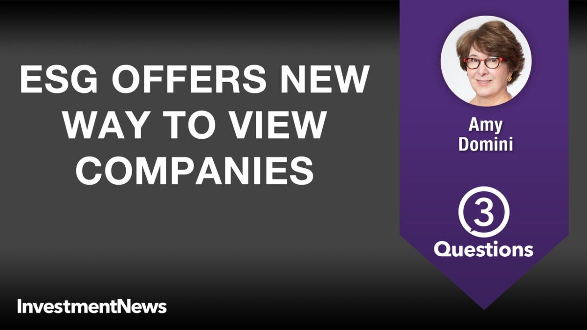 ESG offers new way to view companies, says Innovator Amy Domini - PA Future